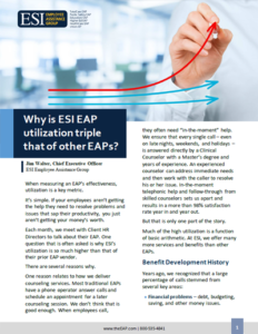 Why Is ESI Employee Utilization Higher than Other EAPs - ESI Group